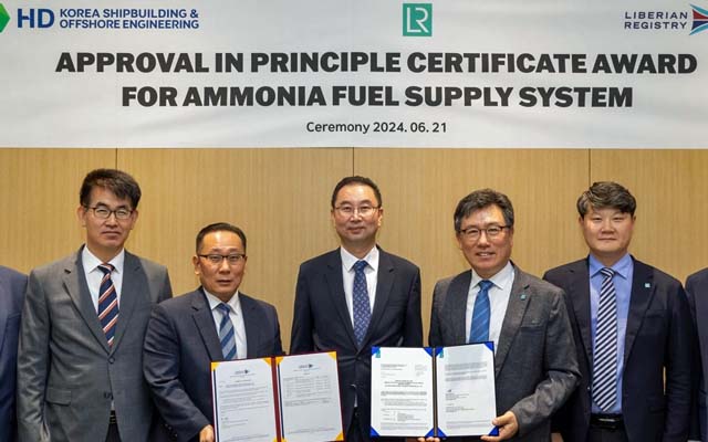 AiP FROM LR FOR HD KSOE'S AMMONIA FUEL SYSTEM - Clean Shipping ...